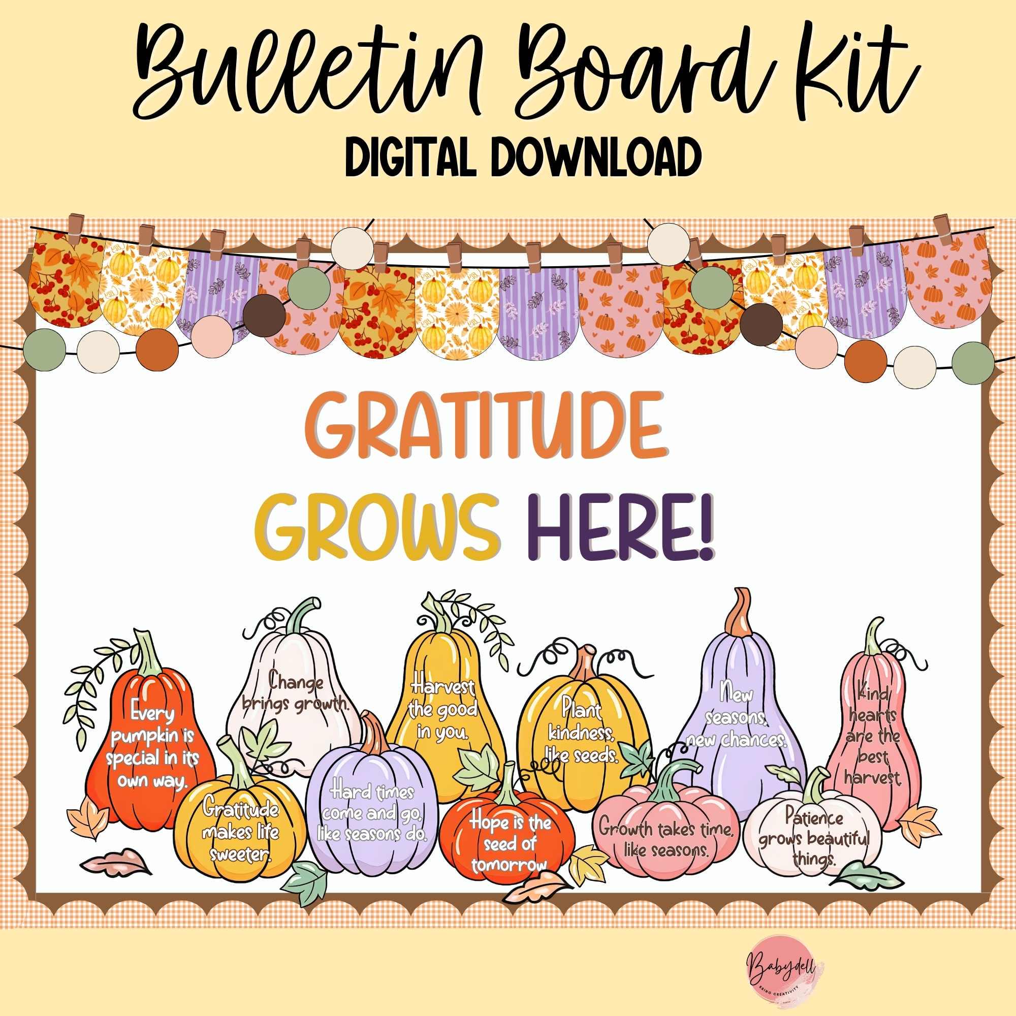Inspirational Fall Bulletin Board Kit for a Growth Mindset Classroom - Etsy