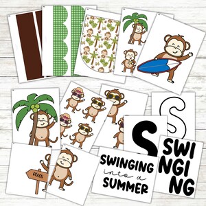 Summer Bulletin Board Kit Monkey Swinging Into a Summer Bulletin Board ...