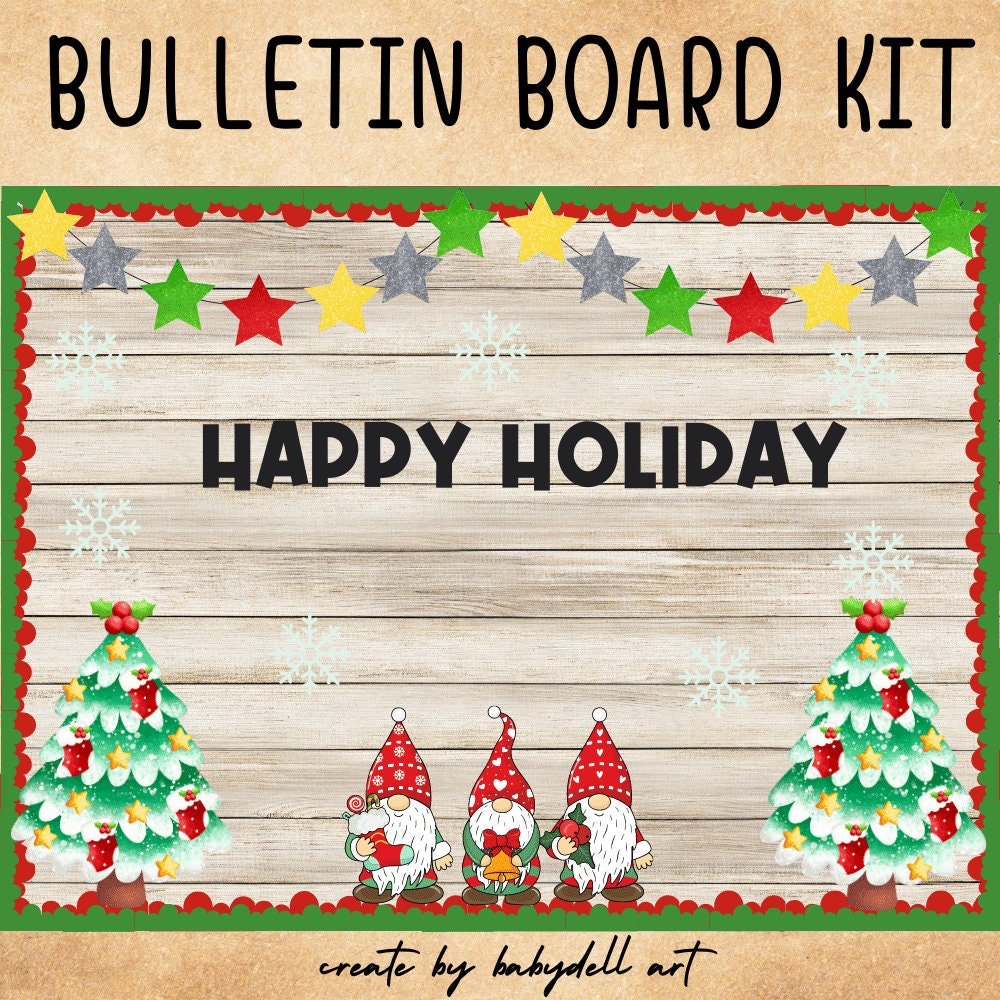 Merry Christmas Bulletin Board or Classroom Door Decor, Easy Autumn ...