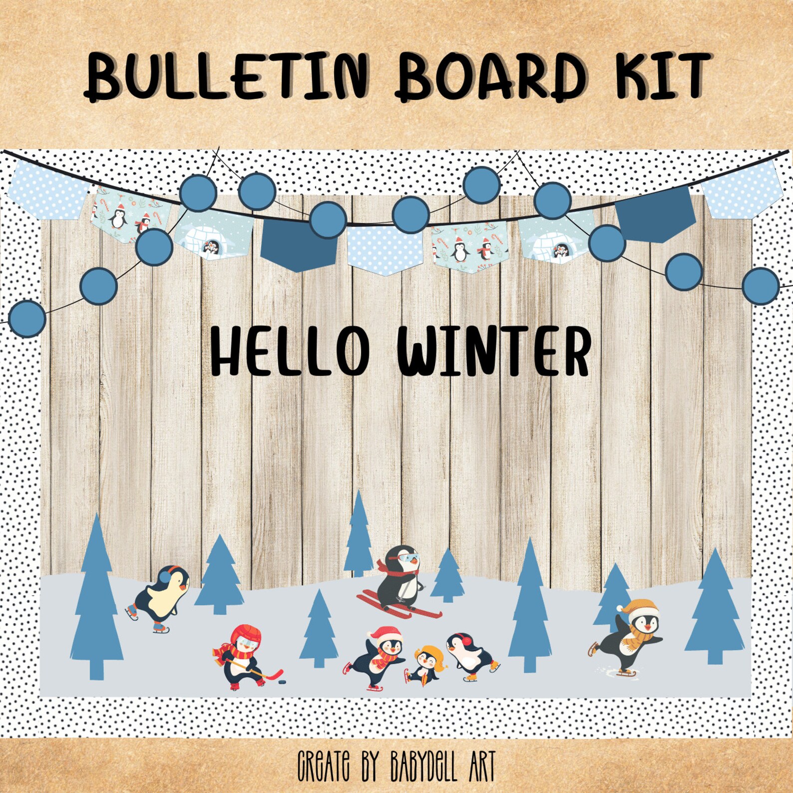 Winter Bulletin Board Kit Christmas Activity : Winter Wonderland - Etsy