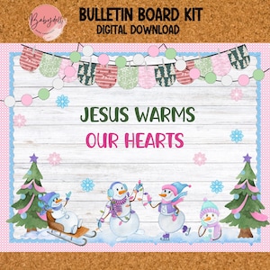 Christmas Bulletin Board Kit | God Blessings Church Decor | Christian ...