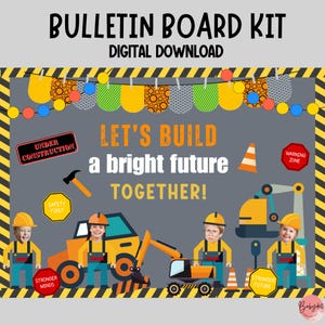 Construction Zone Bulletin Board Kit: Back to School Classroom Decor - Etsy
