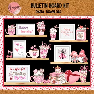 Sweet Valentine Wishes Bulletin Board Kit | Valentine's Day Door Decor ...