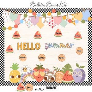 Groovy Sweet Summertime Bulletin Board Kit, May and June Door Decor and ...