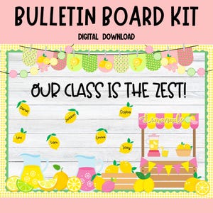 Lemon Bulletin Board Kit | Summer Classroom Door Decor | Our Class is ...