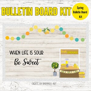 Lemonade Stand Summer Bulletin Board Modern Farm Decor June July Boards ...