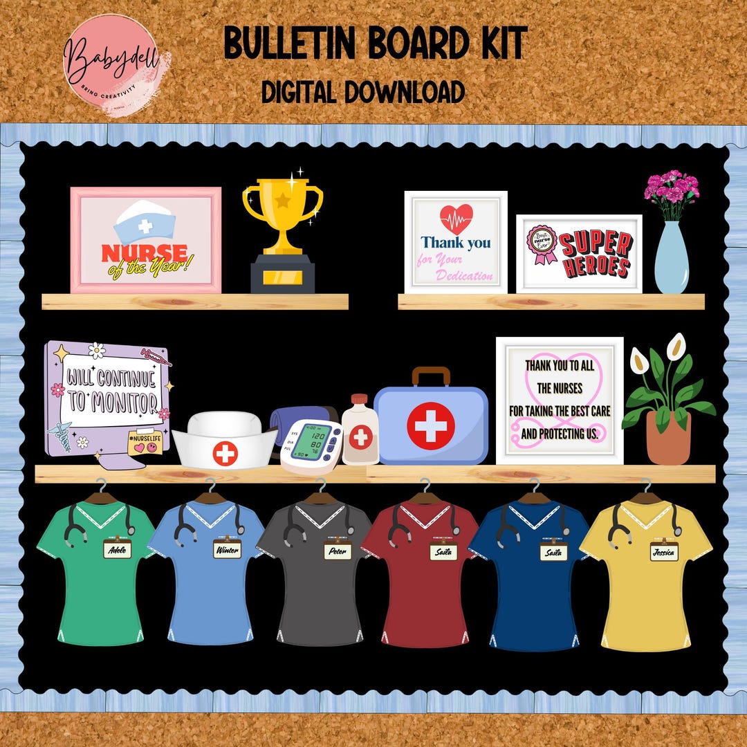 School Nurse Bulletin Board Kit: Thank You Decor (digital Download) - Etsy