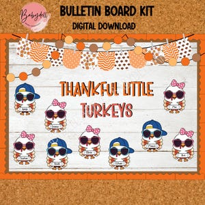 Turkey Thanksgiving Bulletin Board Kit: Printable Classroom Decor ...
