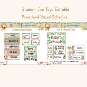Safari Classroom Decor Bundle Neutral Jungle Theme Boho Animal Print ...