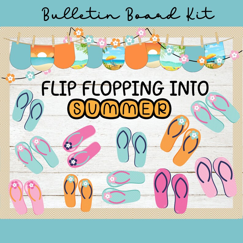 Summer Bulletin Board ,flip Flop Bulletin Board ,seaside Bulletin Board ...