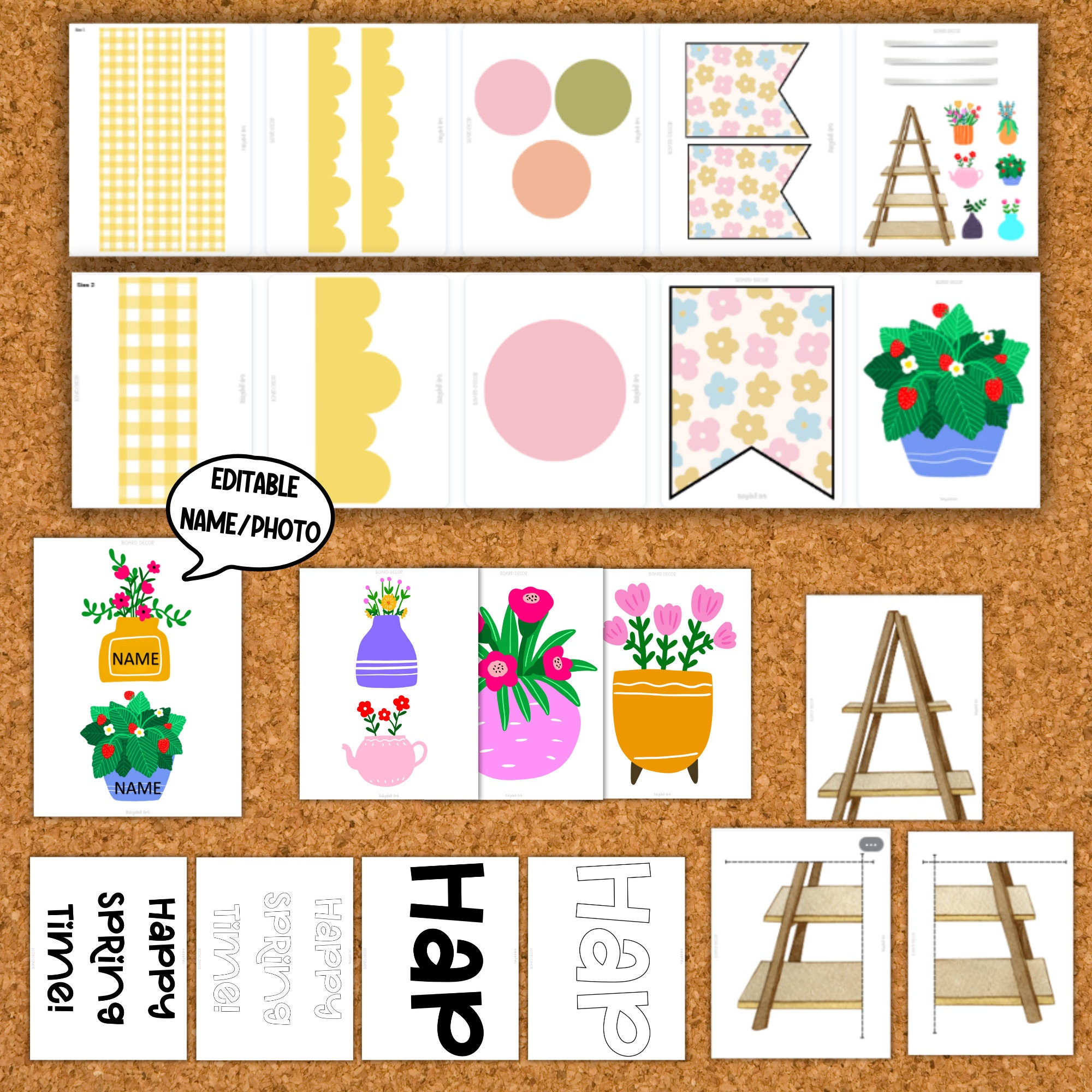 Spring Bulletin Board, March April Door Decor Kit, Classroom Door Decor ...