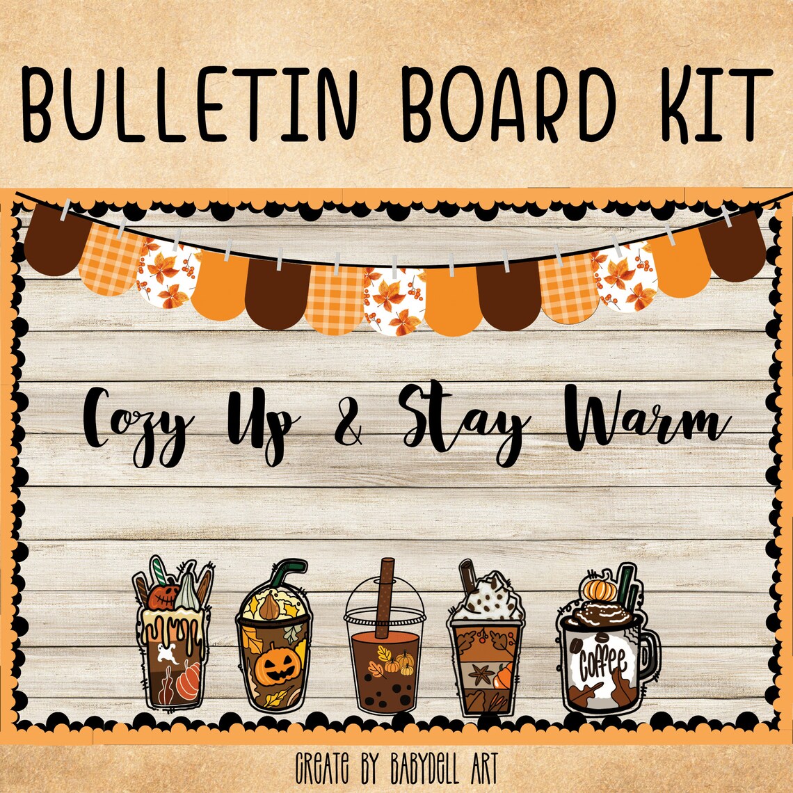 Fall Bulletin Board or Classroom Door Decor, Easy Autumn Classroom ...