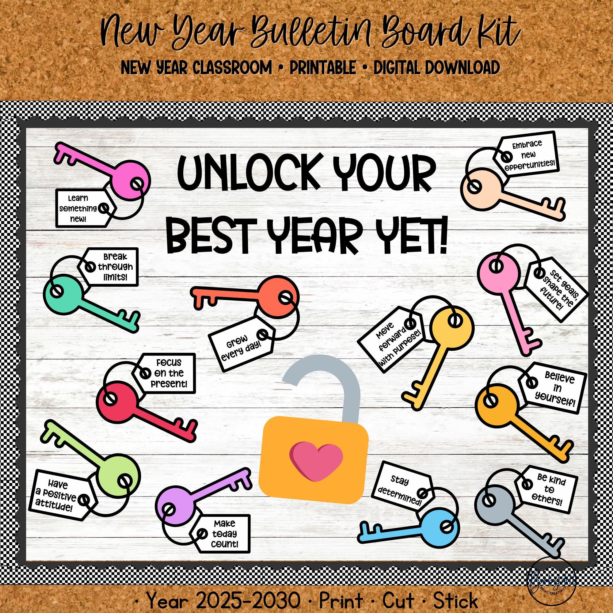 Motivational Bulletin Board Kit: New Year Classroom Decor (digital ...