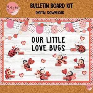 Valentine’s Day Bulletin Board Decor | Our Little Love Bugs Kit ...
