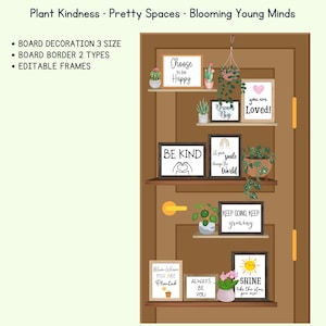 Plant Theme Bulletin Board Kit With Editable Motivational Classroom ...