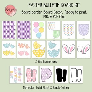 Easter Bulletin Board Kit | Easter Egg Classroom Decor | Spring Door ...