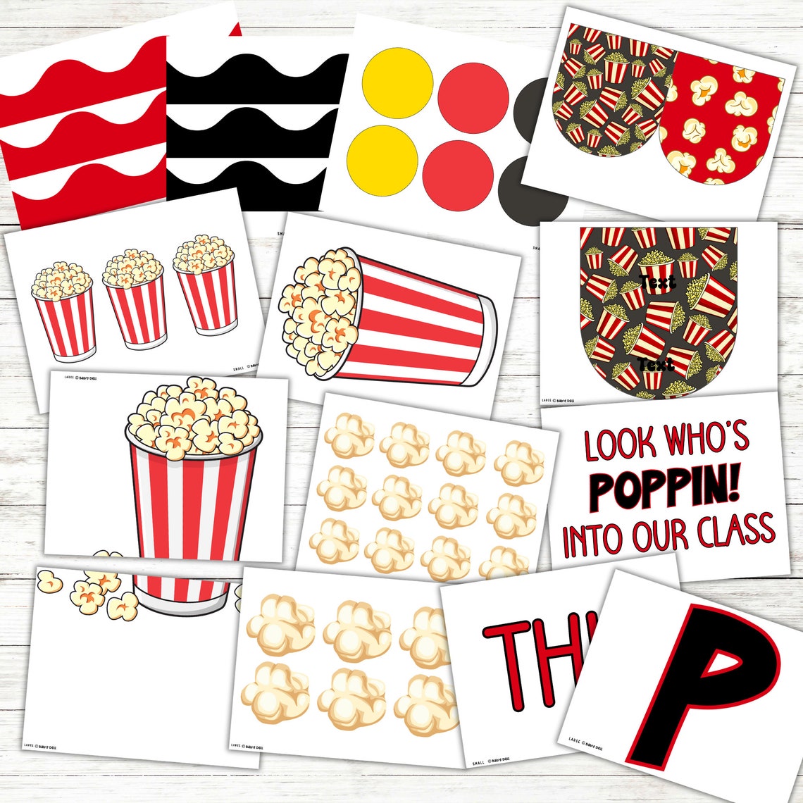 Popcorn Bulletin Board Kit: Back to School Classroom Decor - Etsy