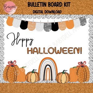 Halloween Pumpkins Bulletin Board | Fall Pumpkin Classroom Door Decor ...
