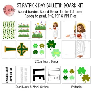 St. Patrick's Day Bulletin Board Kit: Faith & Teachings Decor (digital ...