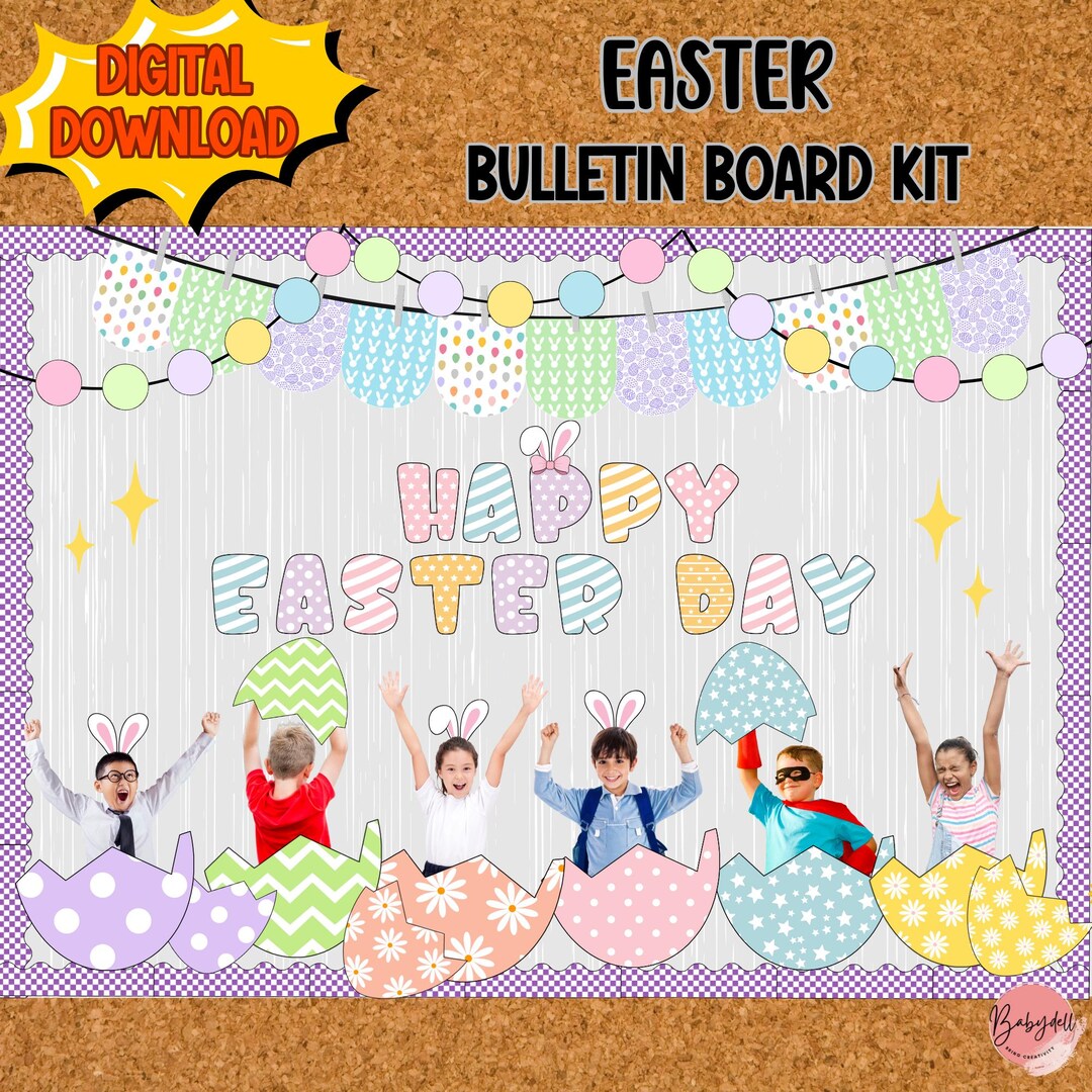 Easter Bulletin Board Kit | Easter Egg Classroom Decor | Spring Door ...