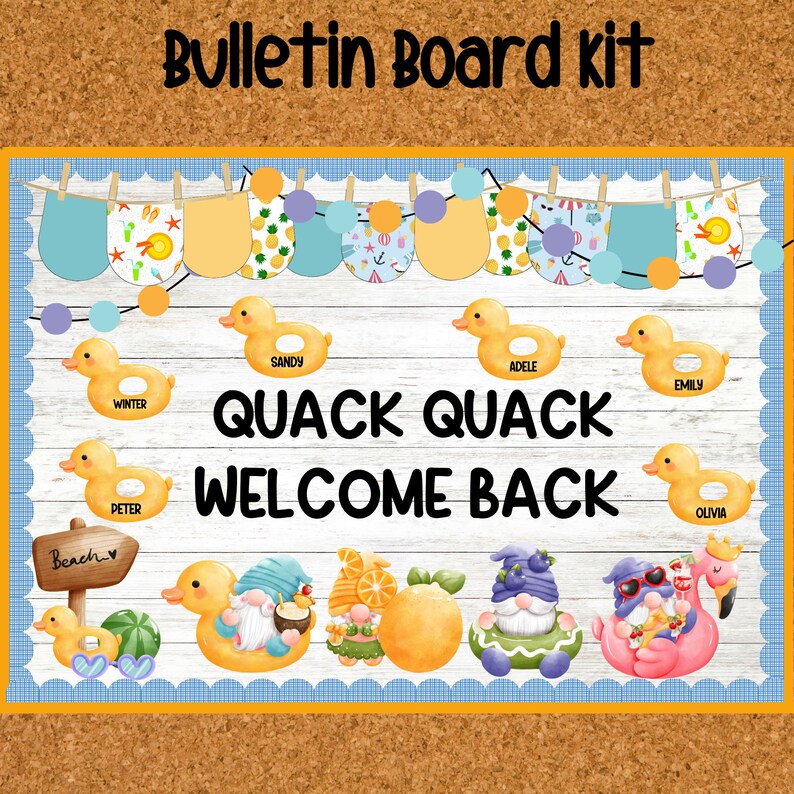 Gnomes Summer Bulletin Board Kit: Classroom Decor - Etsy