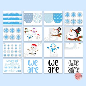 Winter Bulletin Board Kit With 'we Are Like Snowflakes' Inclusive Quote ...