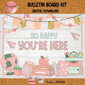 Back to School Bulletin Board Kit: Pink Classroom Decor - Etsy