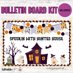 Hello Halloween! Haunted House Halloween Bulletin Board - Etsy