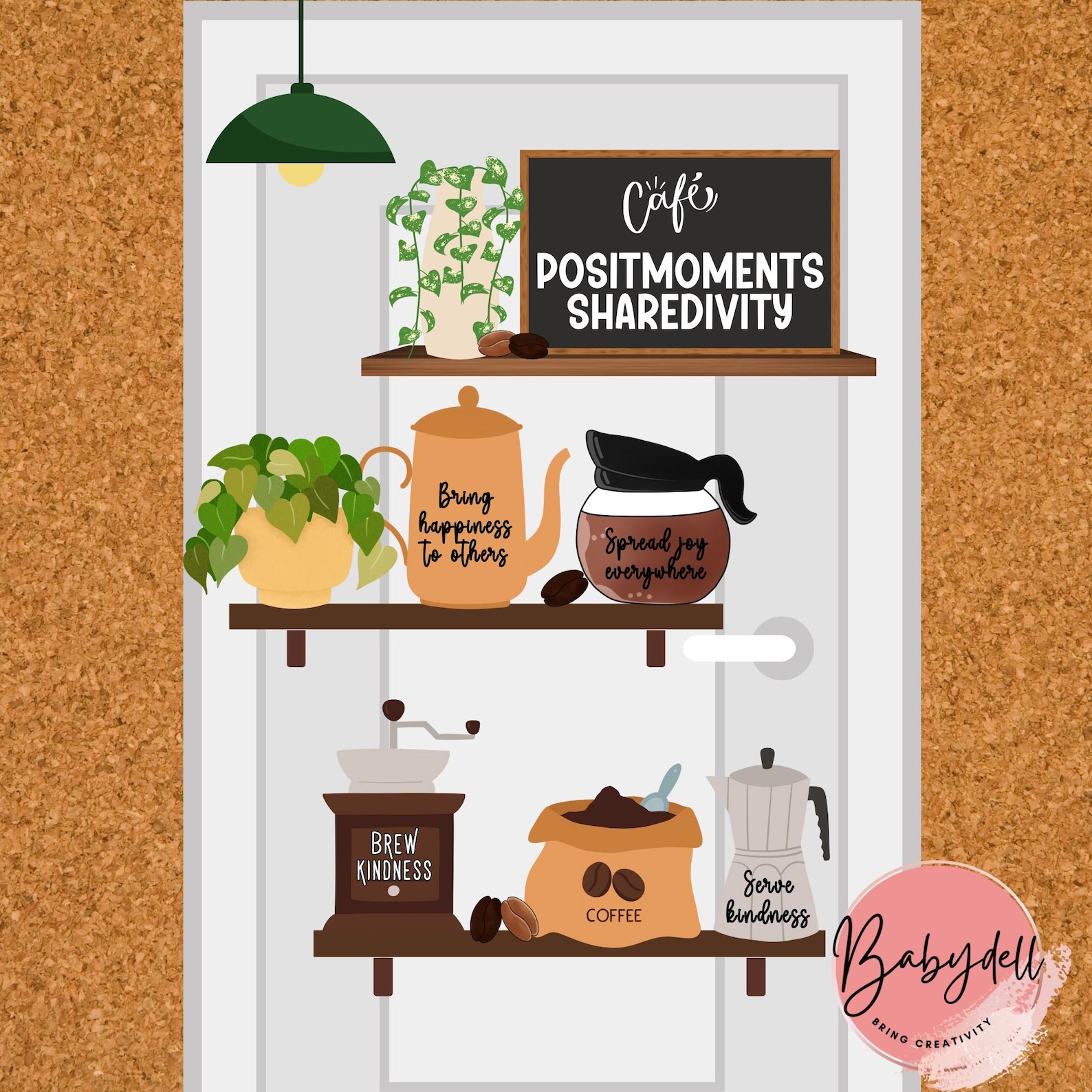 Cafe of Kindness Bulletin Board Kit: Coffee Theme Classroom Decor ...