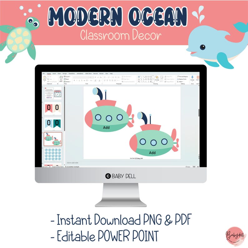 Modern Ocean Birthday Bulletin Board Pastel Birthday Chart Display ...
