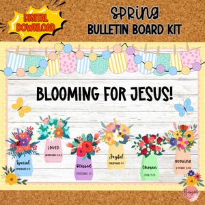 Christian Bulletin Board Kit | Spring Classroom Decor | God Says You ...