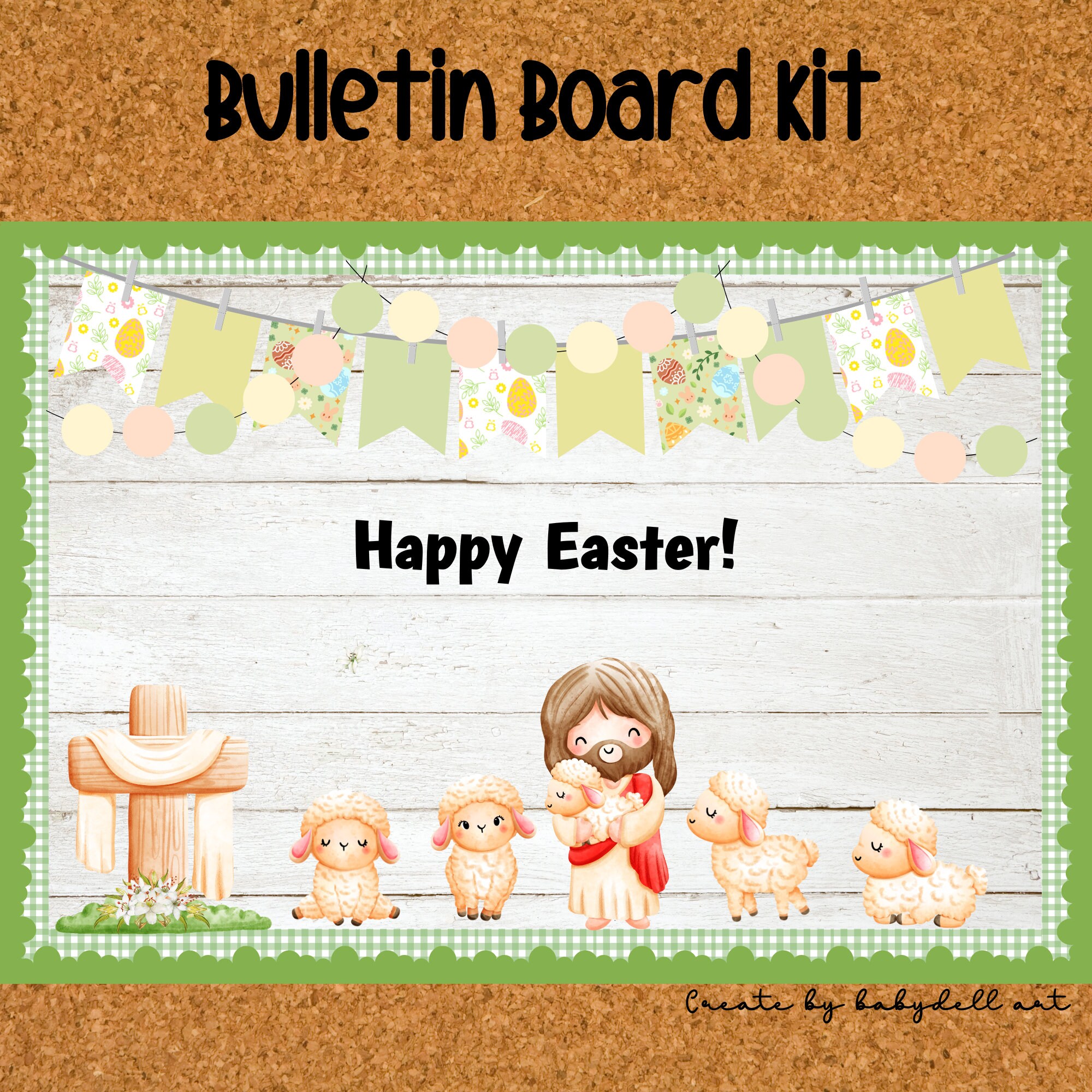 Easter Christian Bulletin Board Kit March-april Bulletin Board Kit ...