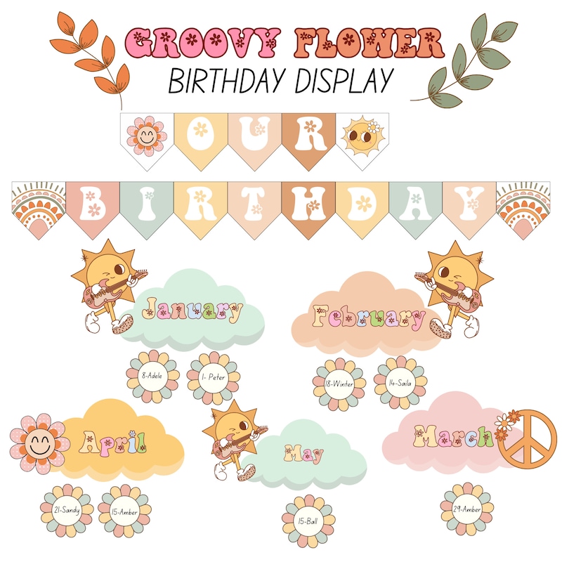 Classroom Birthday Chart - Etsy