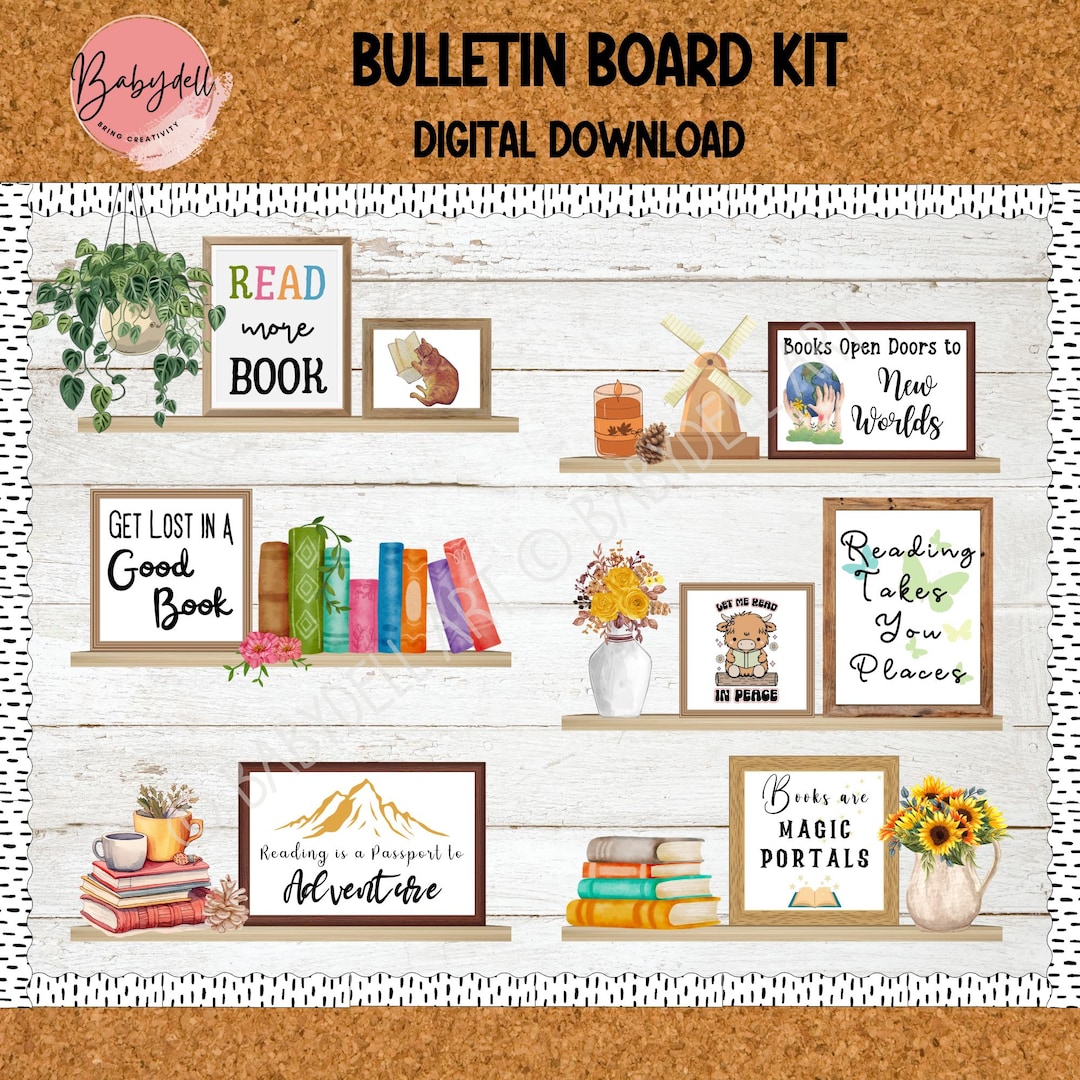 Reading Corner Bulletin Board Kit: Motivational Classroom Decor ...