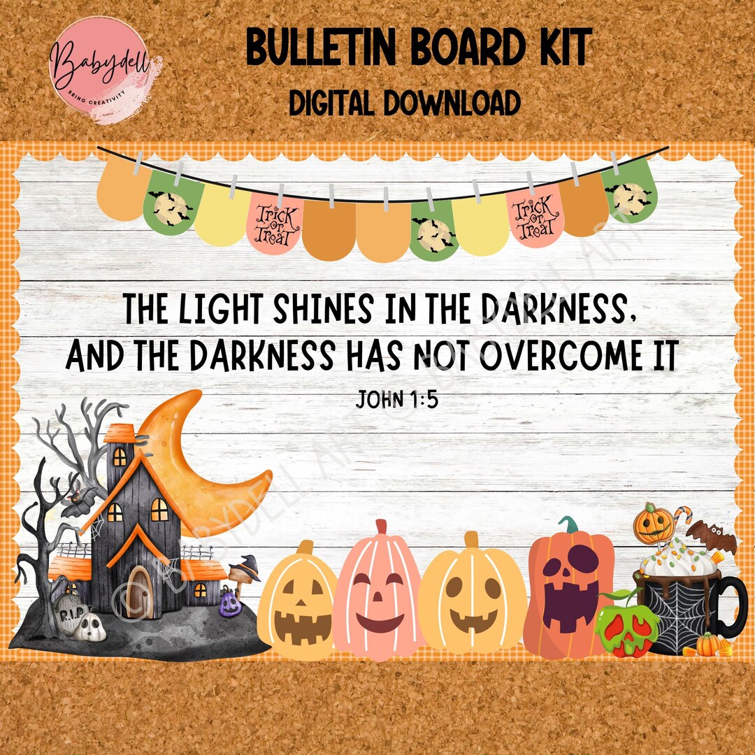 Halloween Bulletin Board Christian Classroom Decor Printable Bible ...