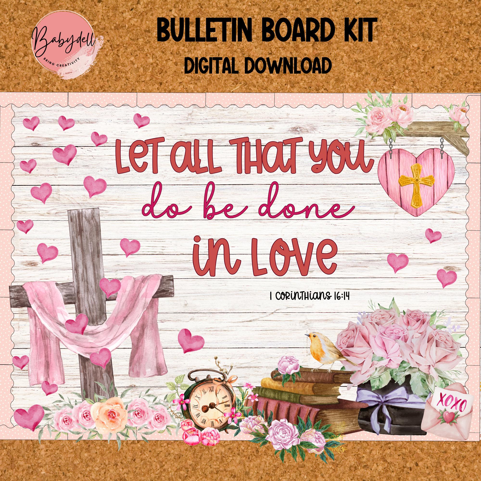 Be Kind for This is Love Bulletin Board Kit | Valentine's Decor ...