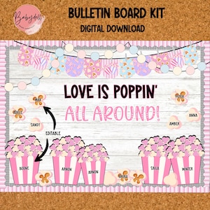 Valentine's Day Bulletin Board Kit - Popcorn Classroom Decor - Poppin ...
