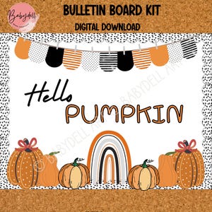 Halloween Pumpkins Bulletin Board | Fall Pumpkin Classroom Door Decor ...