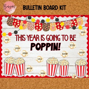 Popcorn Bulletin Board Kit: Back to School Classroom Decor - Etsy