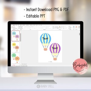 Hot Air Balloon Back to School Bulletin Board Kit - Printable Editable ...