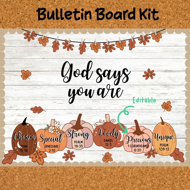 Christian Fall Bulletin Board - Etsy