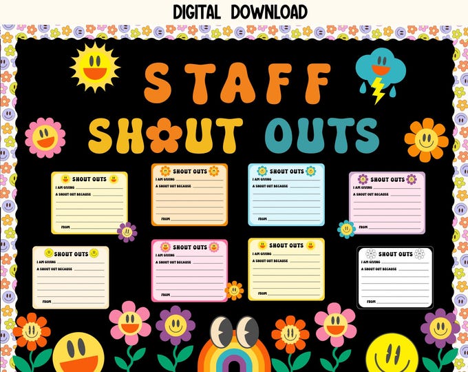 Teacher Appreciation Poster Kit for Classroom Bulletin Board Kit Coffee ...