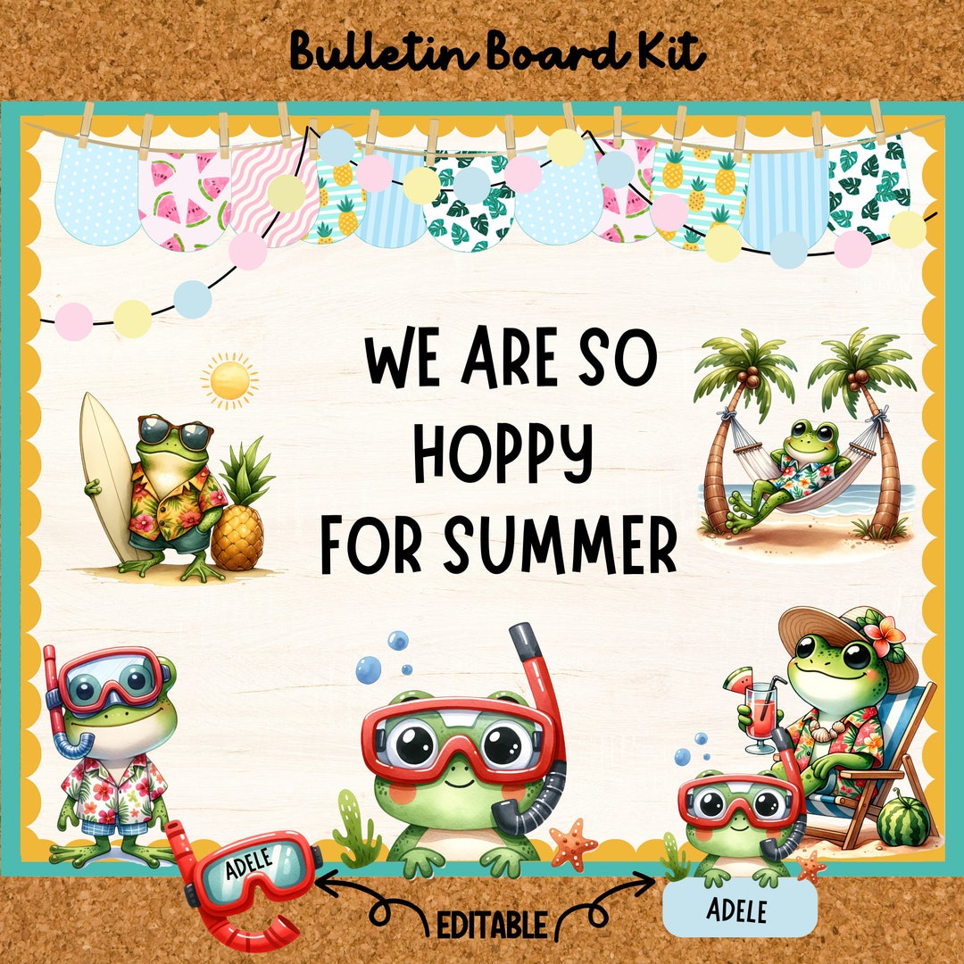 Frog Summer Bulletin Board Kit: Classroom Decor - Etsy