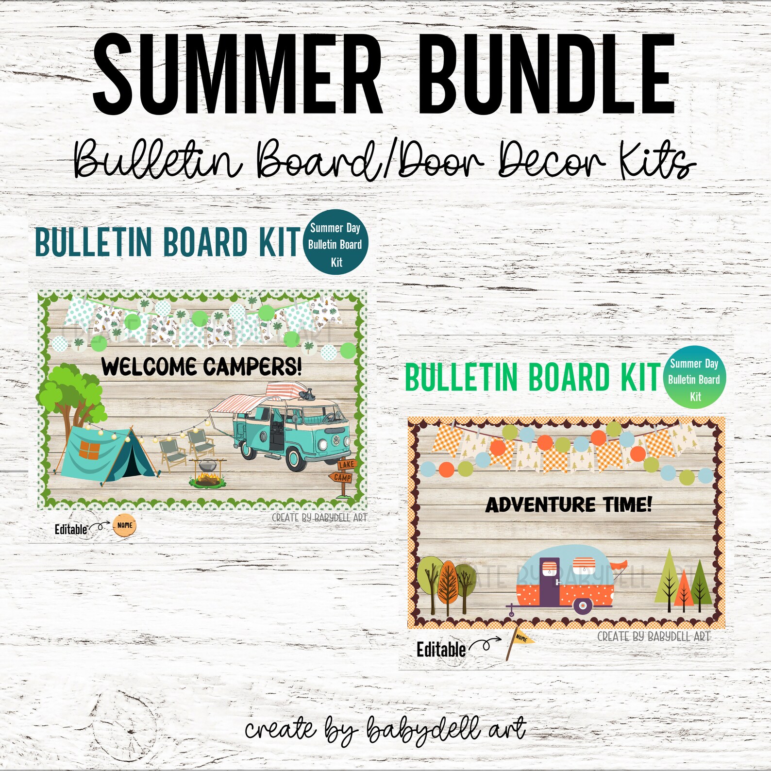 BUNDLE SUMMER Bulletin Board Door Decor Kit - Etsy