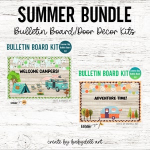 BUNDLE SUMMER Bulletin Board Door Decor Kit - Etsy