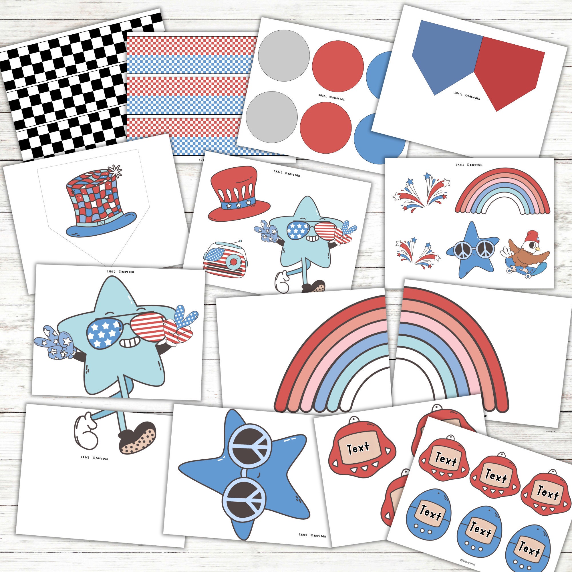 4th of July Bulletin Board Kit Retro Patriotic Summer Classroom Decor ...