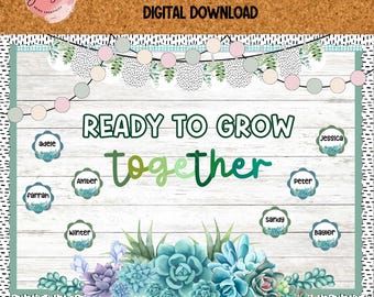 Modern Greenery Back to School Bulletin Board Kit, Easy and Modern ...