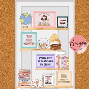 Groovy Motivational Quotes Bulletin Board Kit Retro Classroom Door ...