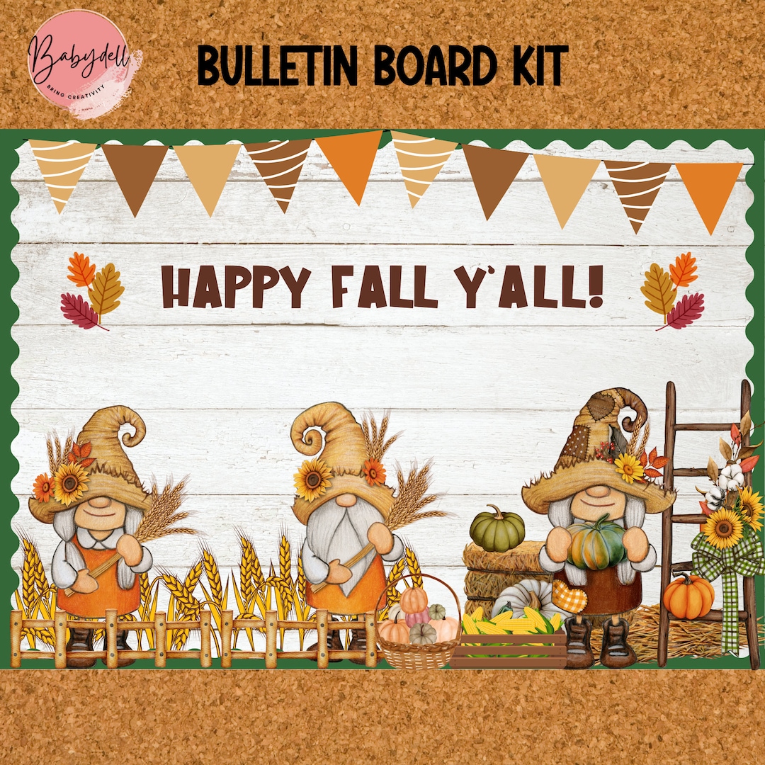 Rustic Farmhouse Fall Bulletin Board Kit: Classroom Decor (printable ...