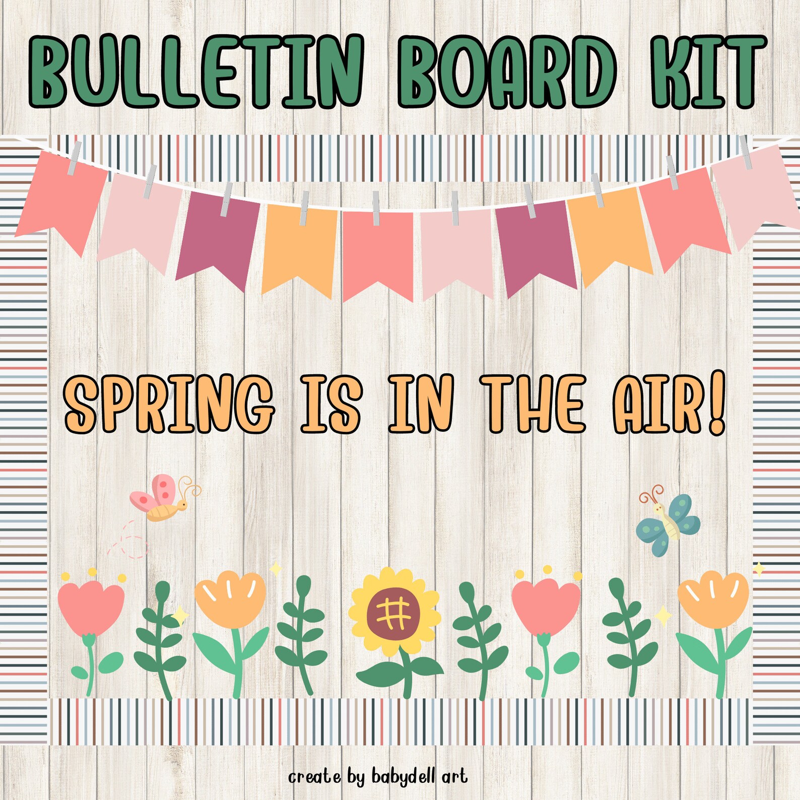 Seeds of Kindness Spring Flowers March Bulletin Board Kit - Etsy